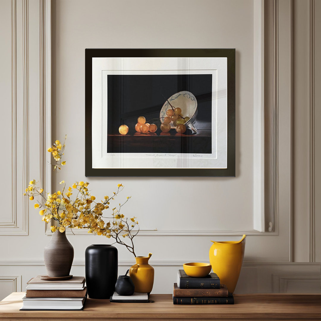 Muscat Grapes & Teacup – Rebecca Ritchie Art
